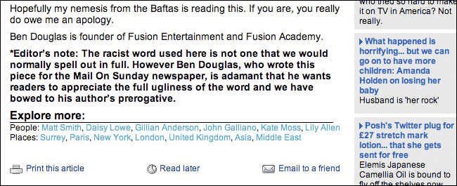 The Mail Online The N word And Their American Audience